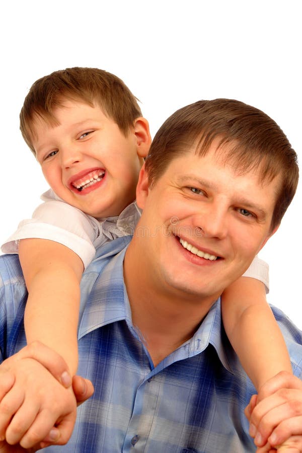 Isolated father and son stock image. Image of together - 12762401