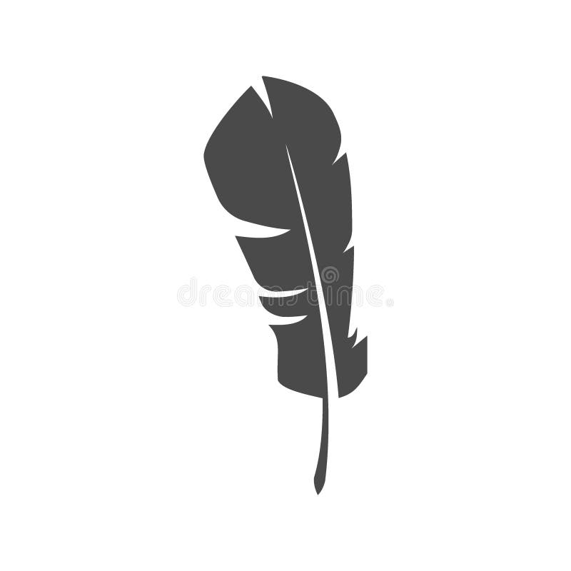 Isolated Feather Symbol on White Background. Stock Vector ...
