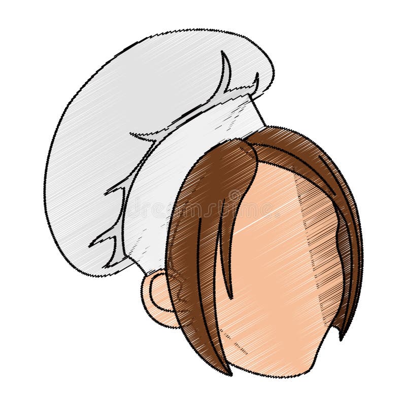 Isolated Female Chef Head Design Stock Vector - Illustration of dishes ...