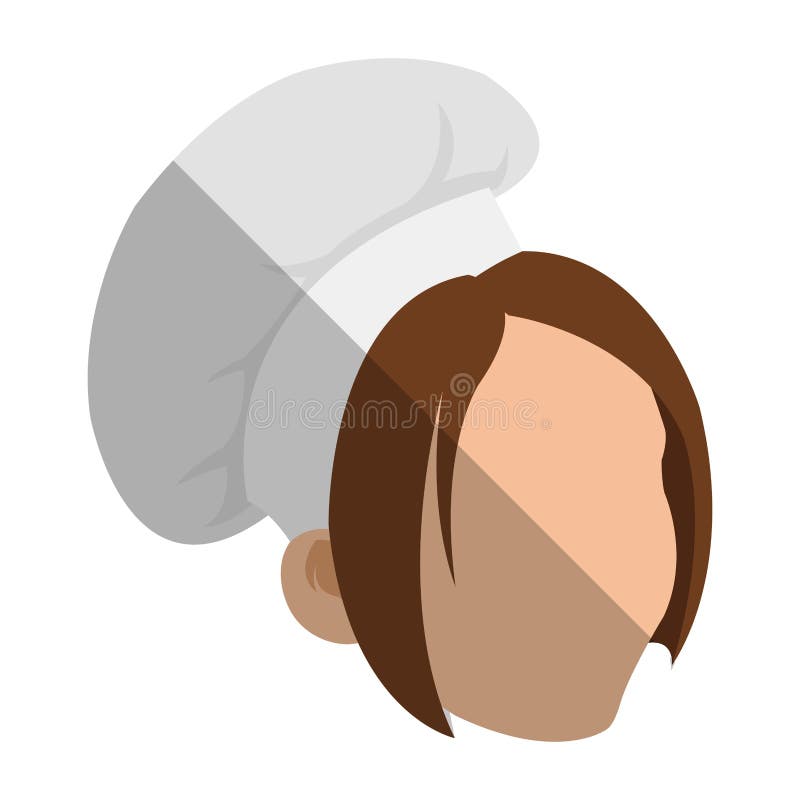 Isolated Female Chef Head Design Stock Vector - Illustration of female ...