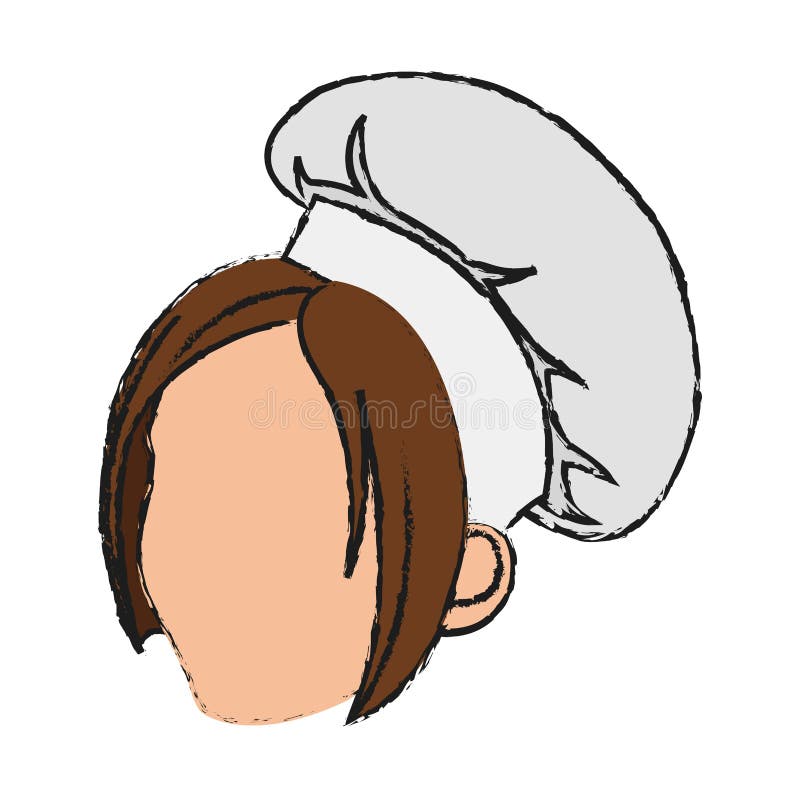Isolated Female Chef Head Design Stock Vector - Illustration of vector ...