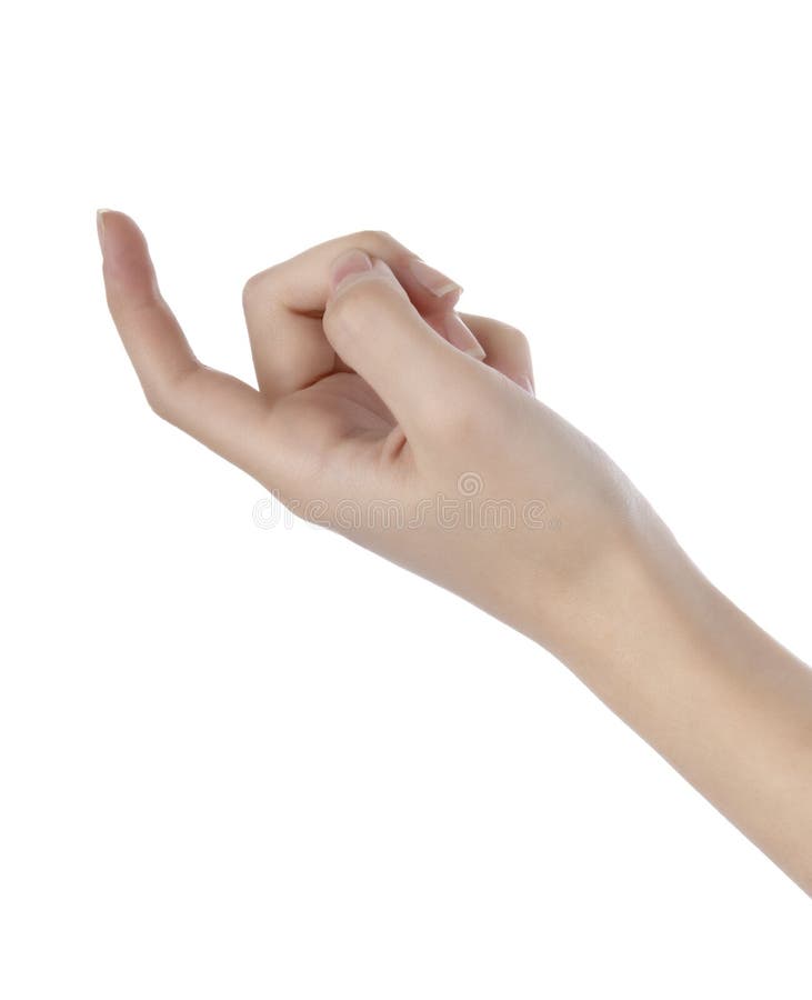 Isolated Female Hand Touching or Pointing To Something Stock Image ...