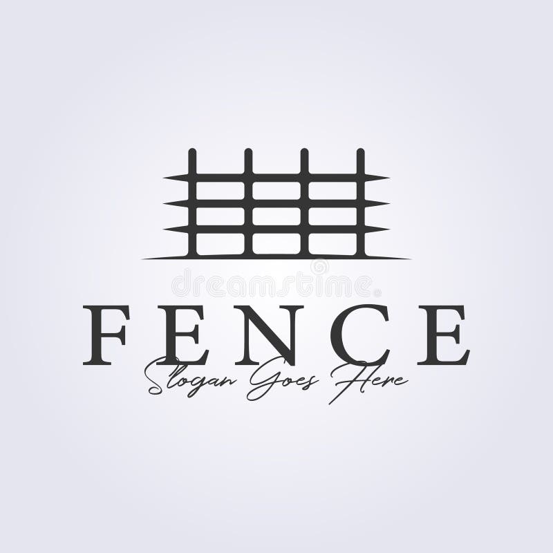 Isolated Fence Logo Vector Illustration Design, Minimal Fence Icon ...