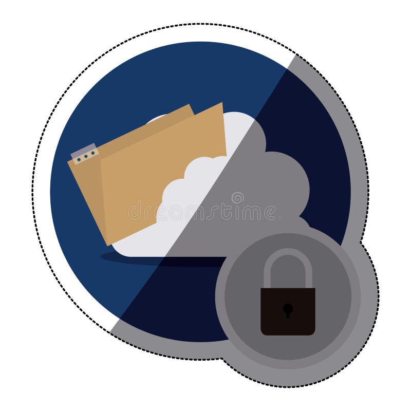 Isolated File and Cloud Design Stock Illustration - Illustration of ...