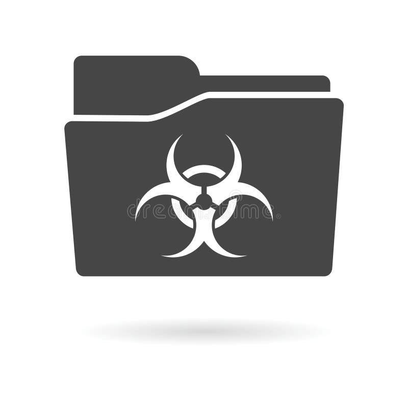 Isolated File Folder Icon with a Biohazard Sign Stock Vector ...