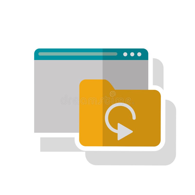 Isolated File Website and Data Base Design Stock Illustration ...