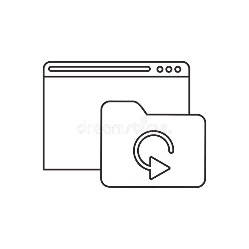 Isolated File Website and Data Base Design Stock Illustration ...