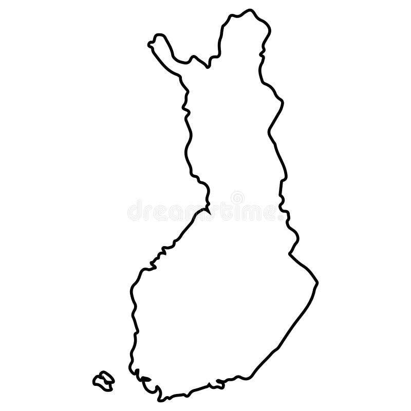 Isolated Finnish map stock vector. Illustration of graphic - 87385376