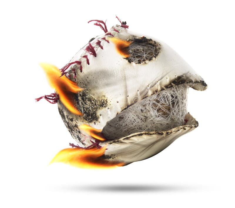 Baseball on fire stock photo. Image of flame, airborne - 12157892