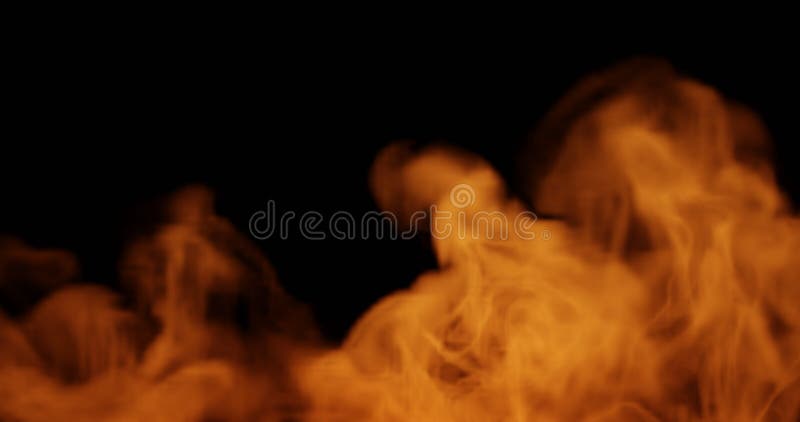 Isolated Fire Flame Texture on Black Stock Photo - Image of cooking ...
