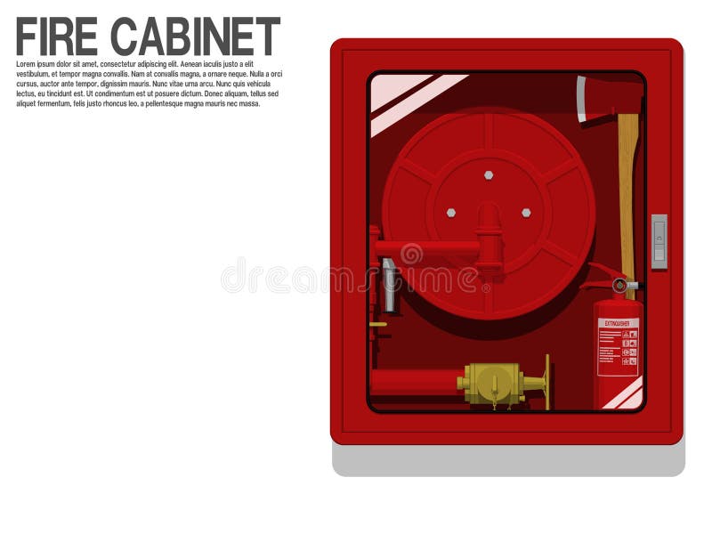 Fire Cabinet Symbol Sign ,Vector Illustration, Isolate on White ...