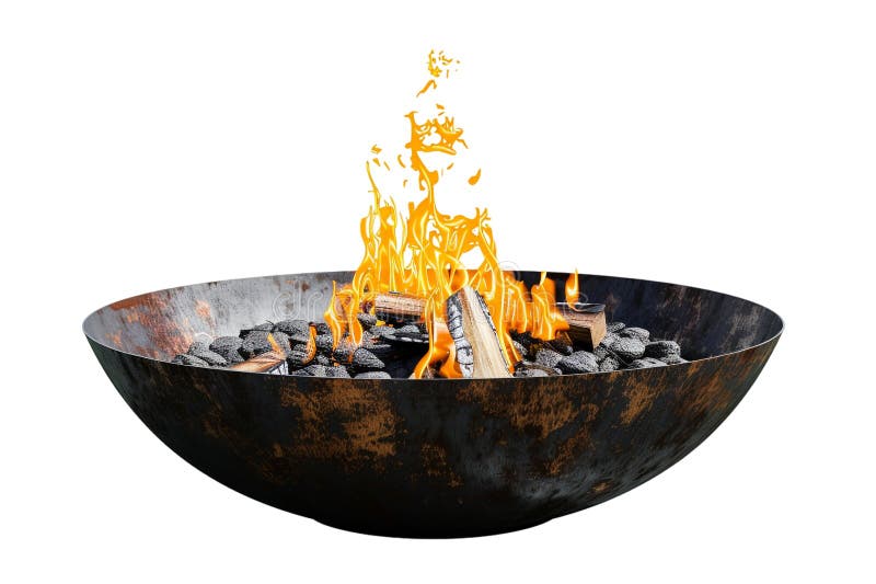 Isolated Fire Pit on Transparent Backdrop Stock Illustration ...