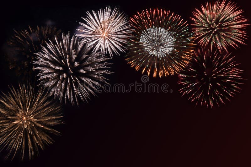 Fireworks on a Dark Background. Stock Photo - Image of display ...