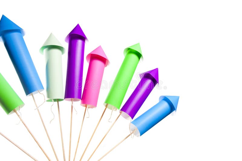 Isolated fireworks rockets stock image. Image of happy - 17736647