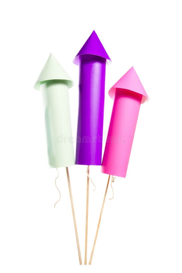 Isolated fireworks rockets stock photo. Image of celebrate - 17736670