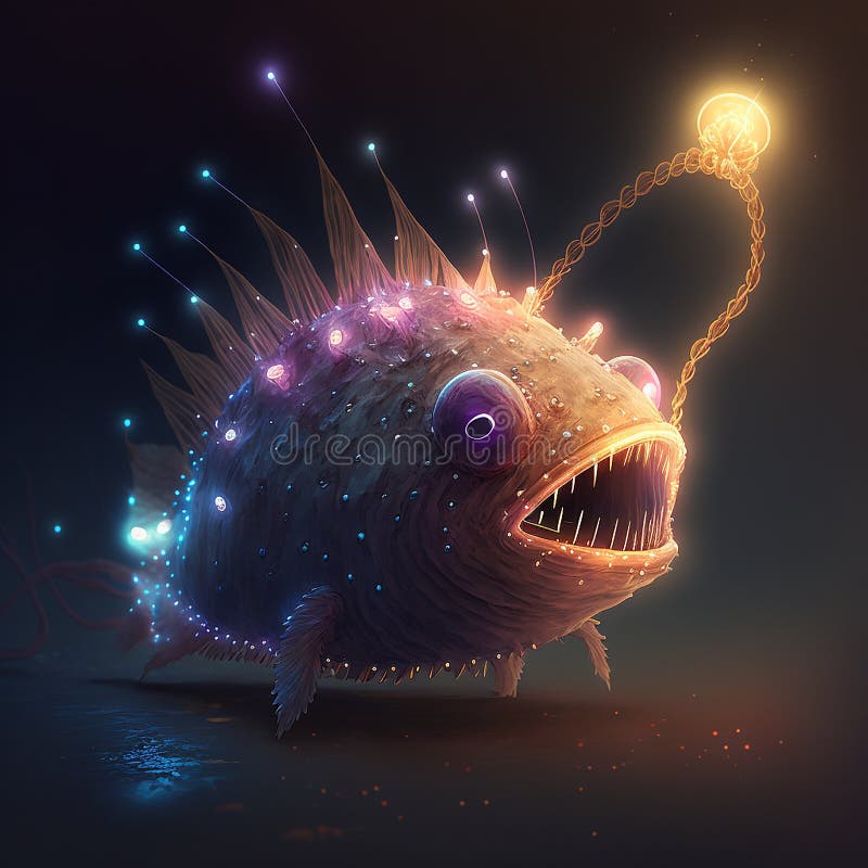 Bioluminescent Fish Stock Illustrations – 317 Bioluminescent Fish Stock ...