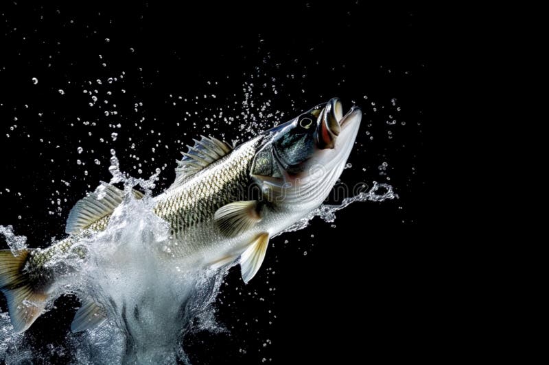 Isolated Fish Splashing Water Stock Image - Image of splash, closeup ...