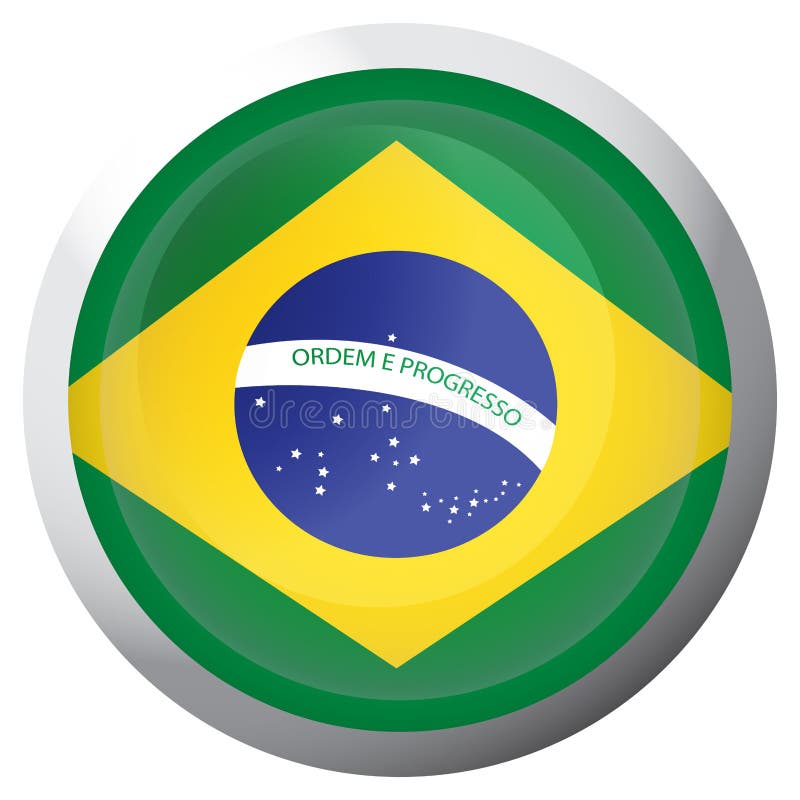 Isolated flag of Brazil stock vector. Illustration of shape - 95205079
