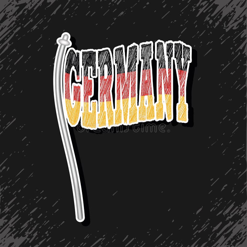 Isolated Flag of Germany with Text German Template Vector Stock Vector ...