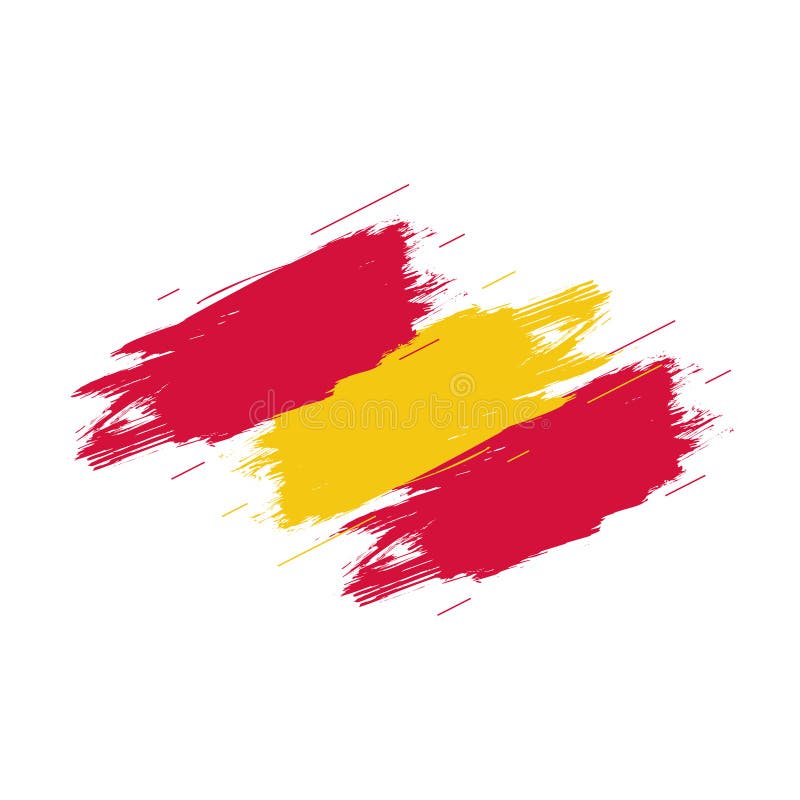 Isolated Flag of Spain Flat Design Vector Stock Illustration ...