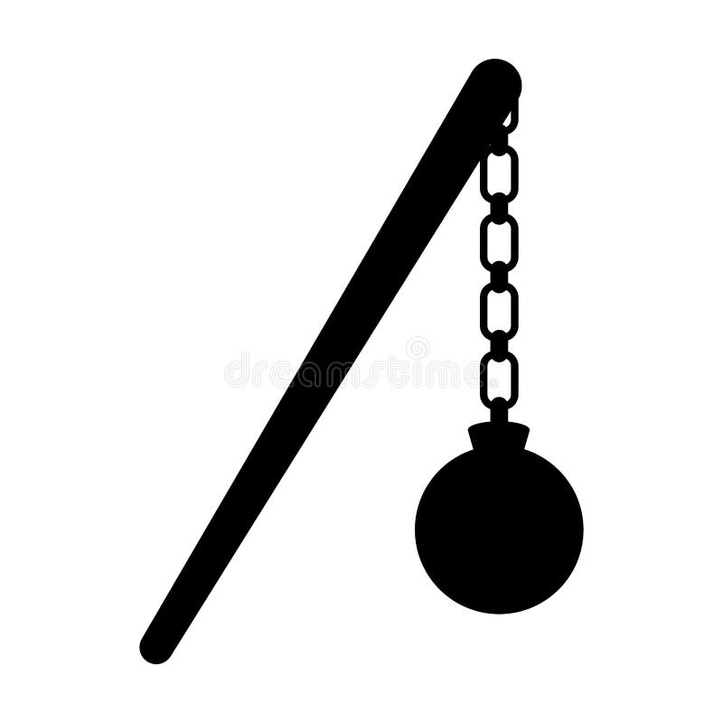 Flail icon stock vector. Illustration of metal, forces - 41699038