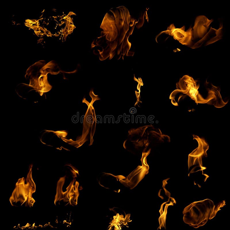 Isolated Flame Elements Collection Stock Photo - Image of fire, bulk ...