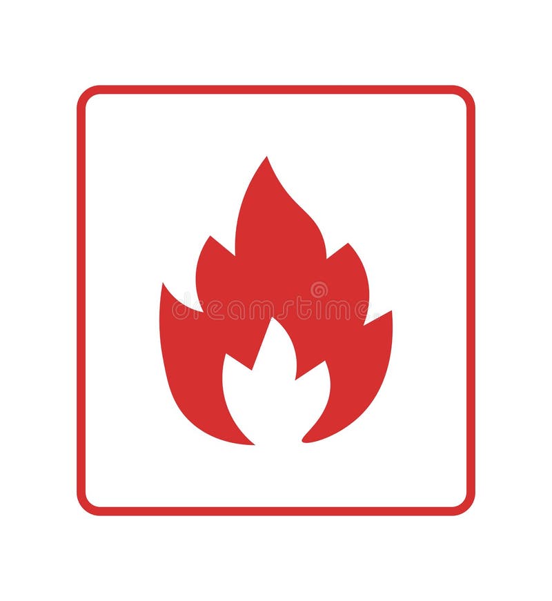 Isolated Flammable Icon. Concept of Labels and Packaging Stock Vector ...