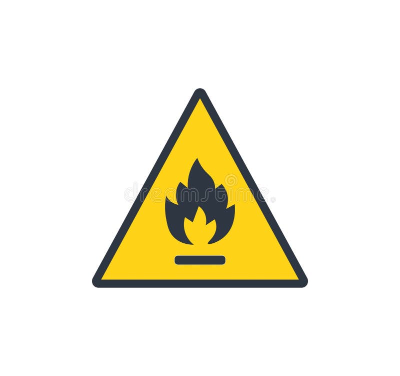 Isolated Flammable Material Warning Sign. Vector Illustration Stock ...