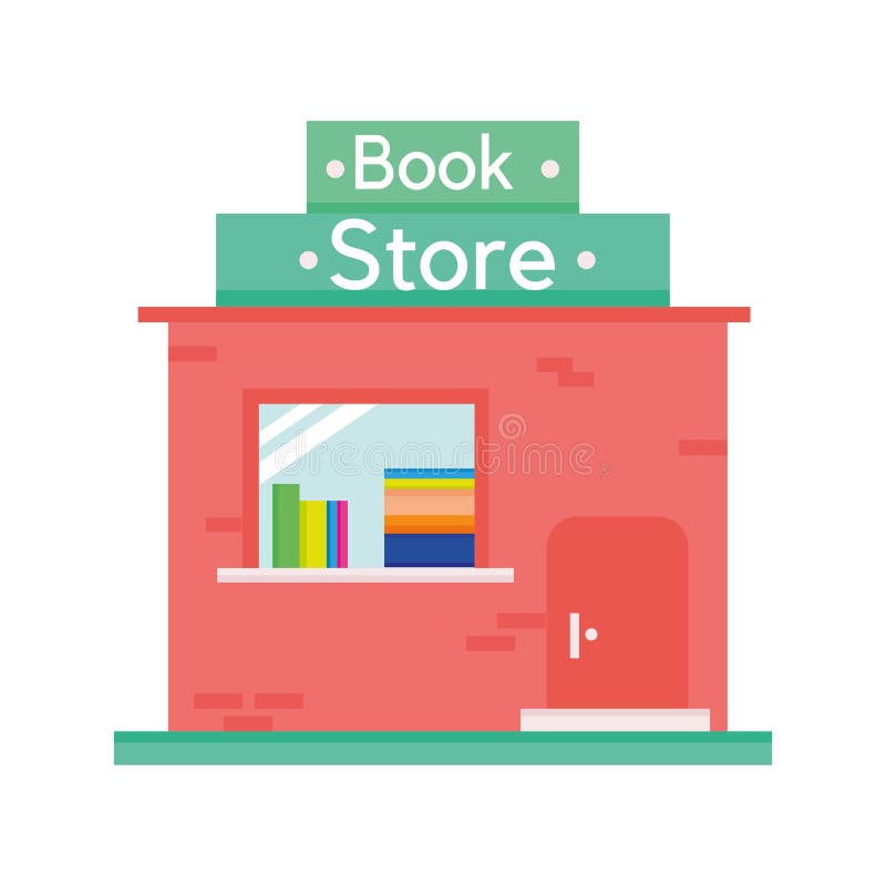 Isolated Flat Book Store Icon Stock Illustration - Illustration of shop ...
