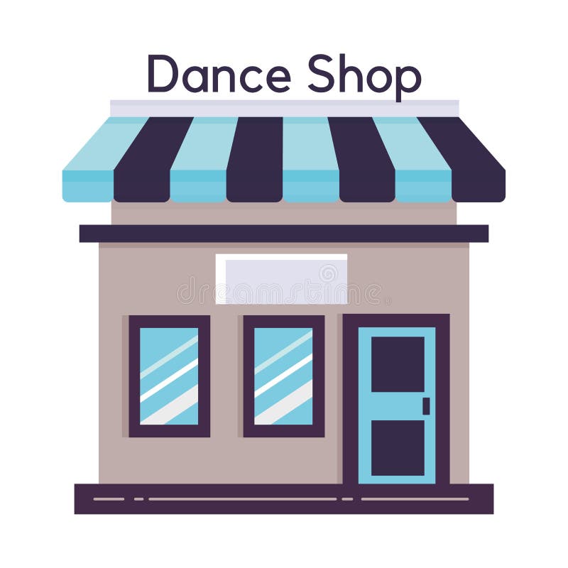 Isolated Flat Dance Shop Icon Stock Illustration - Illustration of ...
