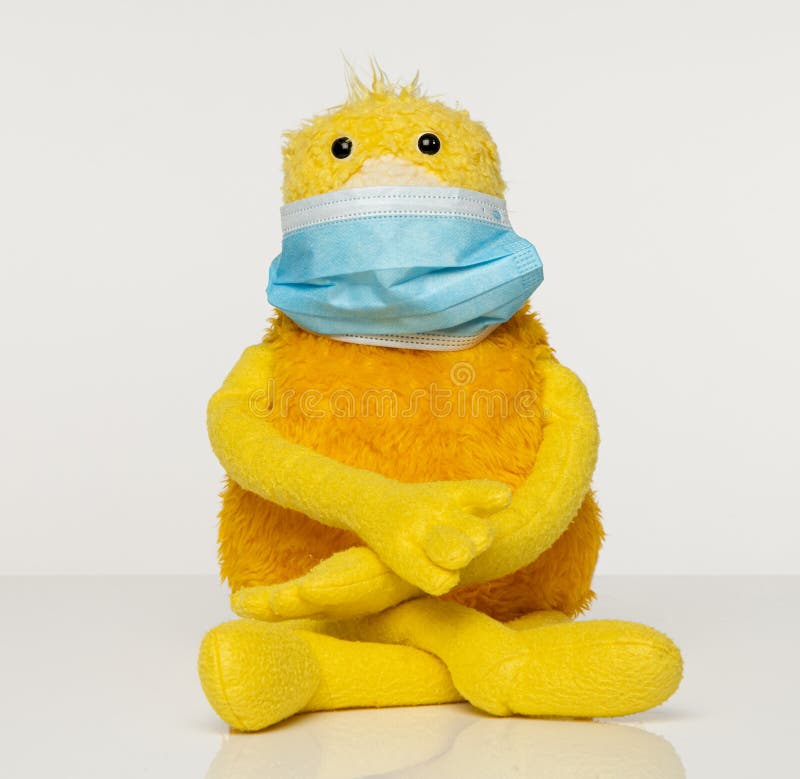 Flat Eric Puppet Wearing a Face Mask Stock Photo - Image of children ...