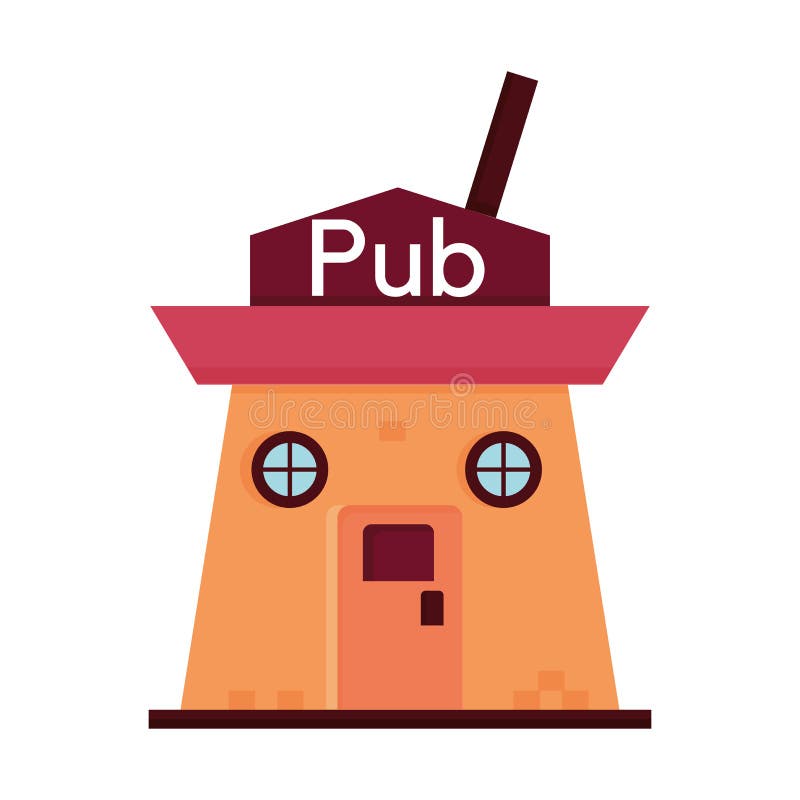 Isolated Flat Pub Store Icon Stock Vector - Illustration of isolated ...