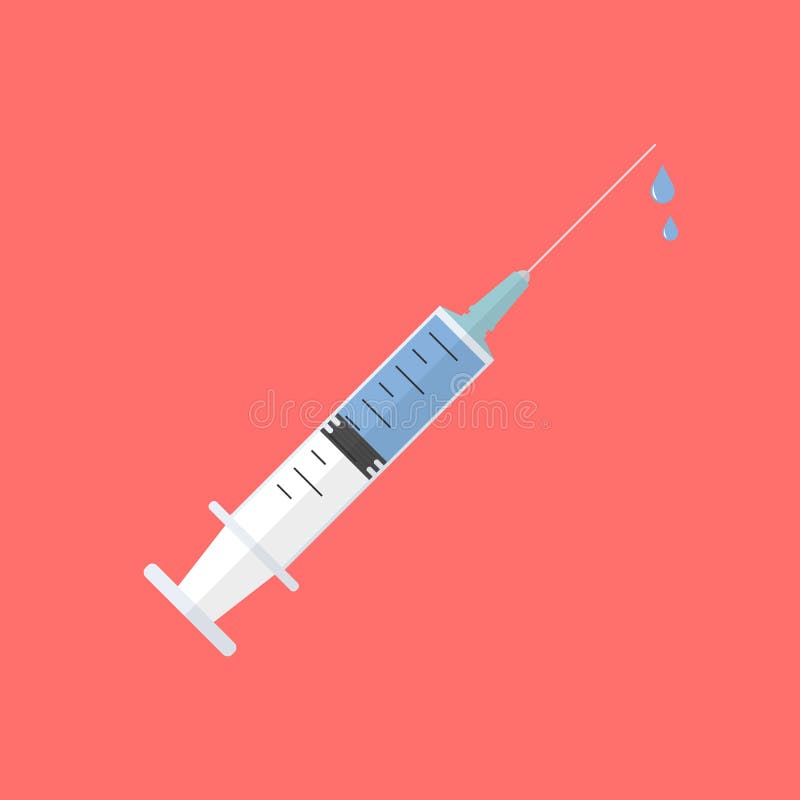 Medical Syringe Icon. Isolated Flat Style Vector Illustration. Stock ... Medical Syringe Icon. Isolated Flat Style Vector Illustration. Stock ...