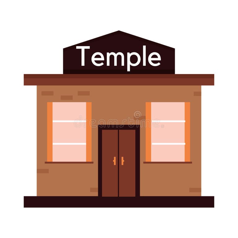 Isolated Flat Temple Building Icon Stock Illustration - Illustration of ...
