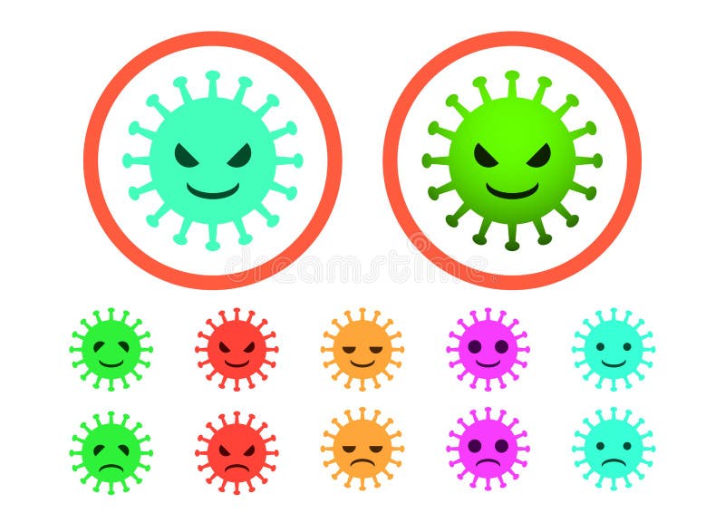 Set of Cancer Cell Icons in Silhouette Style Stock Vector ...
