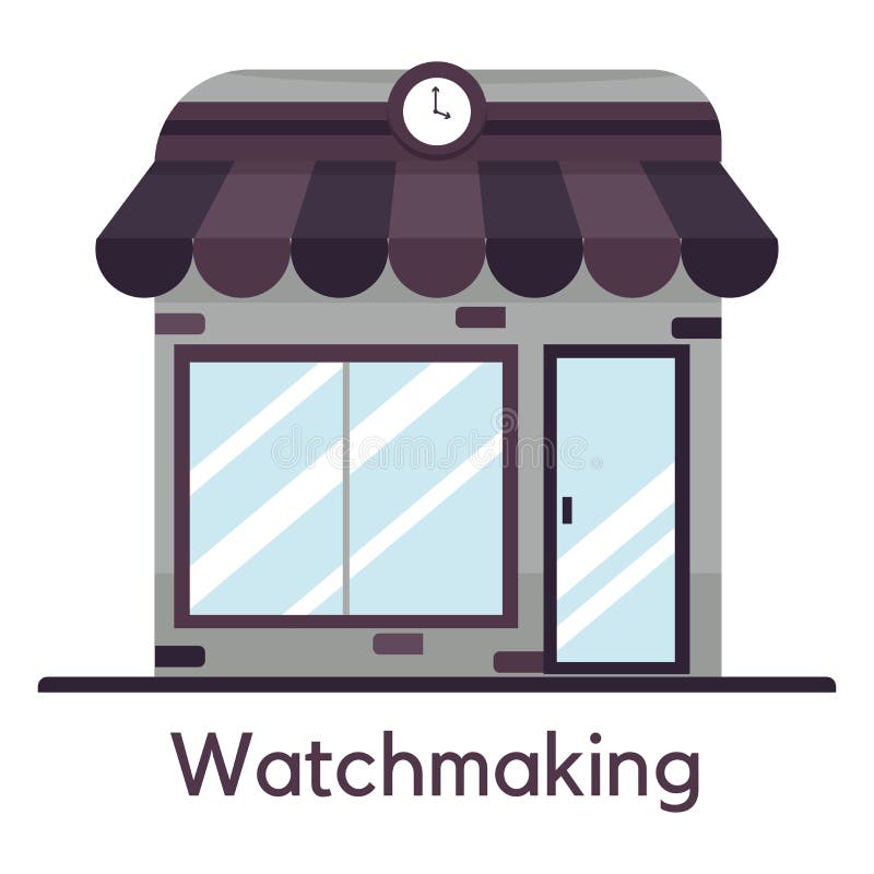 Isolated Flat Watch Store Icon Stock Illustration - Illustration of ...