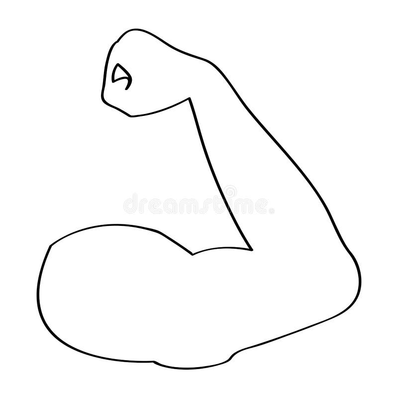 Isolated flexed arm stock vector. Illustration of object - 101647490