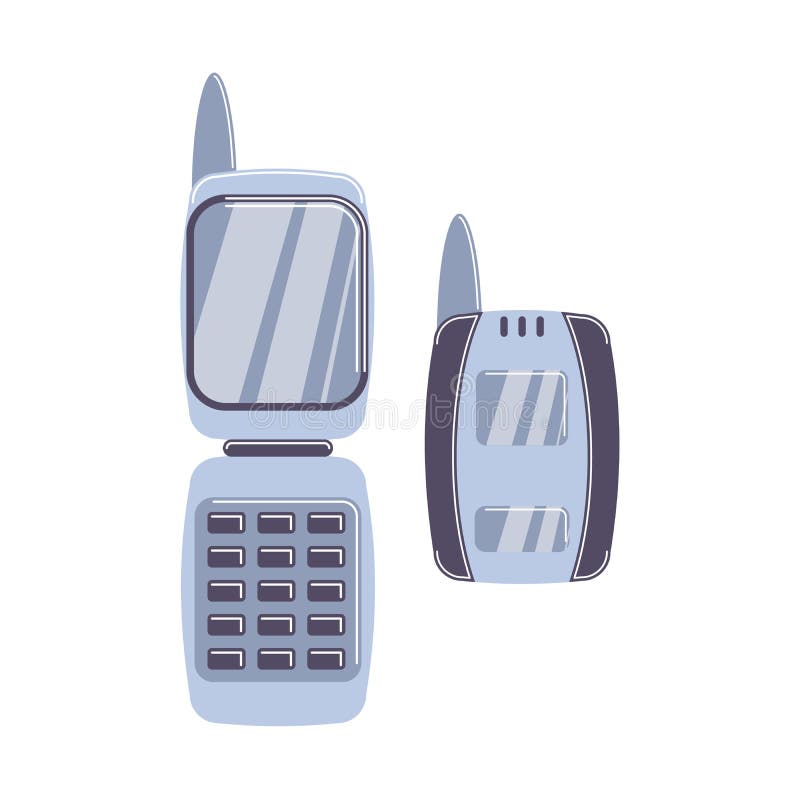 Flip Phone Hold Male Hand.Vintage Drawn Engraving Illustration Stock ...