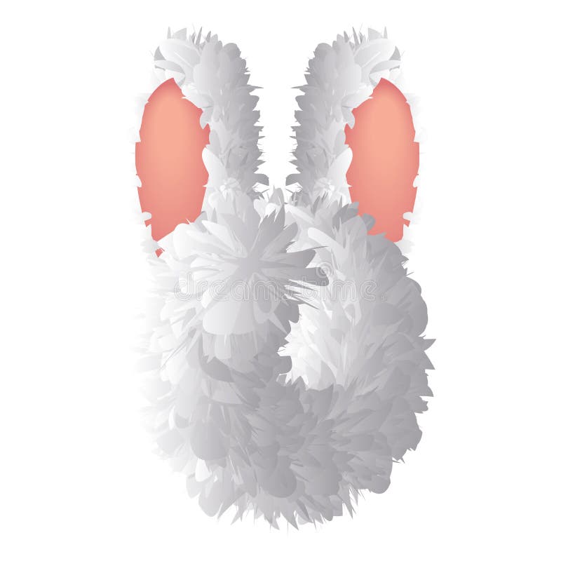Isolated Fluffy Abstract Rabbit Avatar Vector Stock Vector ...