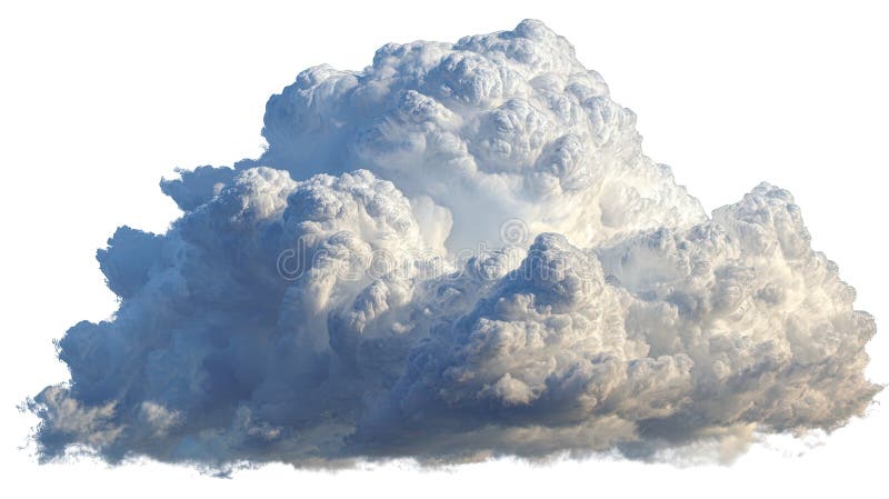 Isolated Fluffy Cumulus Cloud on Transparent Background Stock Image ...