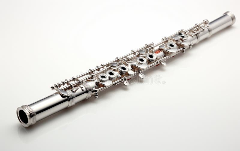 Isolated Flute on a Plain White Backdrop -Generative Ai Stock Image ...