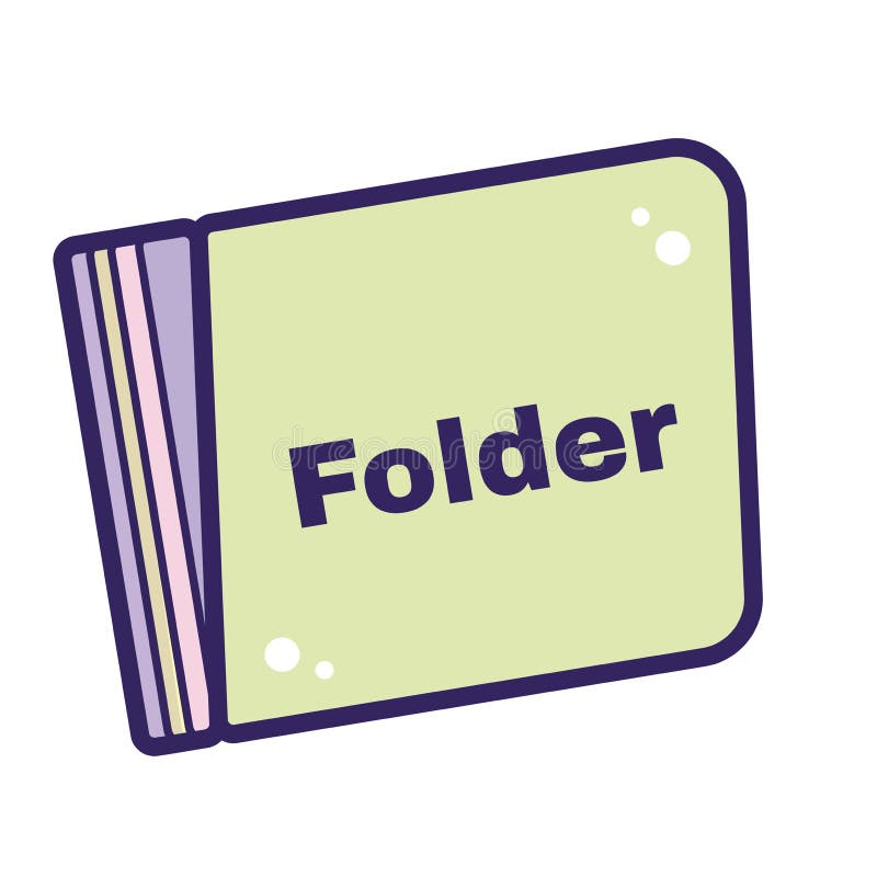 Isolated Folder Icon School Supply Icon Stock Vector - Illustration of ...