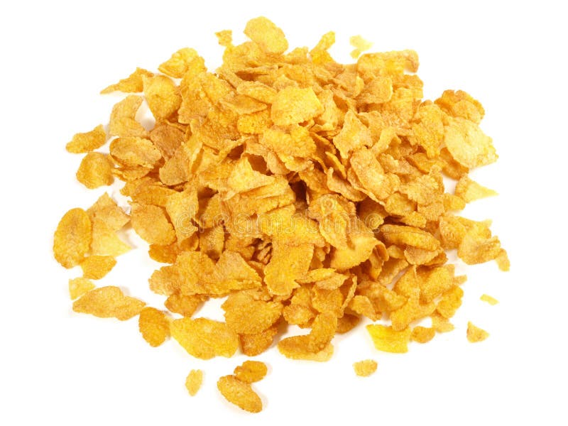 Cornflakes on White Background - Isolated Stock Photo - Image of ...