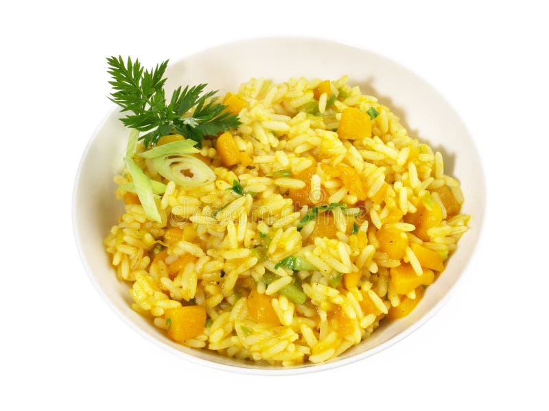 Curry Rice in a Bowl on White Background - Isolated Stock Photo - Image ...