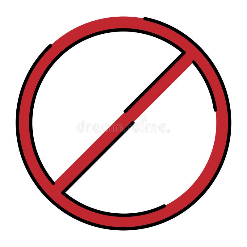 Isolated Forbidden Sign Icon Stock Vector - Illustration of warning ...
