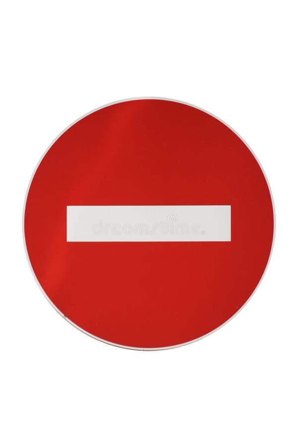 Isolated Forbidden Traffic Sign Stock Photo - Image of street, roadsign ...