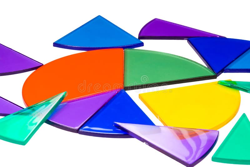 Isolated Fraction Circles Around a Circle Graph Stock Photo - Image of ...