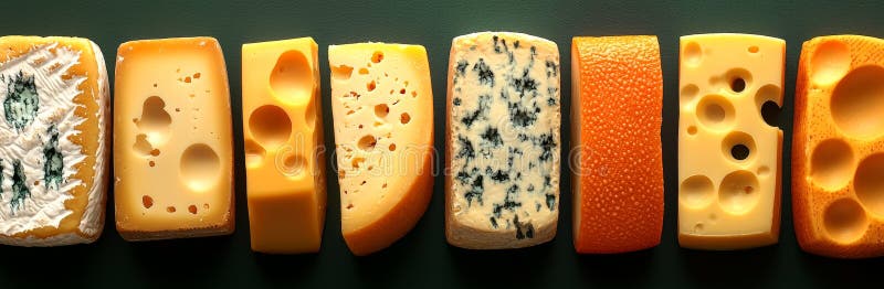 Isolated Fresh Cheese Blocks and Triangle Pieces on a White Background ...