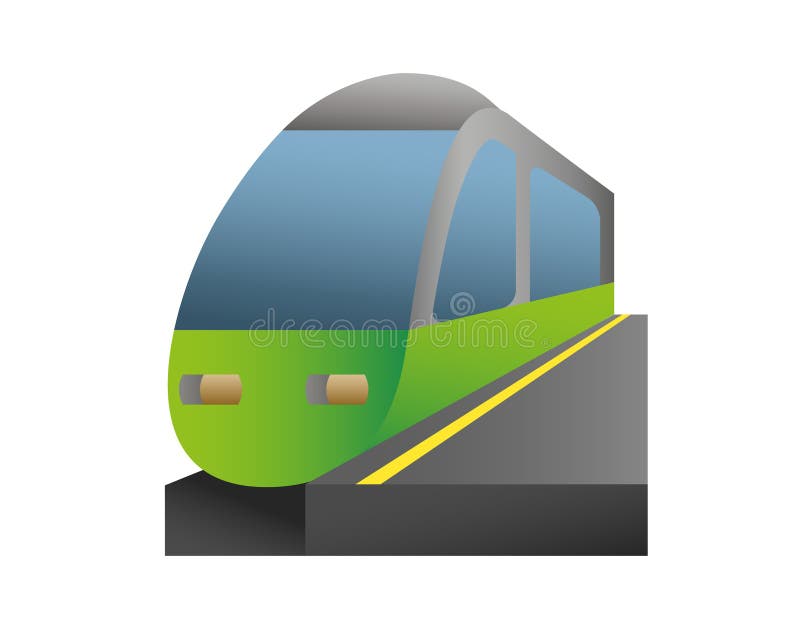 Front Train Station with Alongside Platform Icon Stock Illustration ...