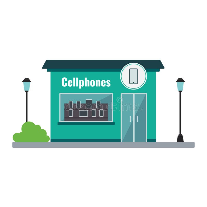 A Cellphone with a Storefront Resembling the Word Buy , Along with ...